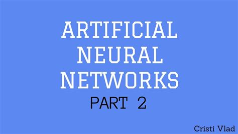 Artificial Neural Networks With Python 2 Basic Concepts Youtube