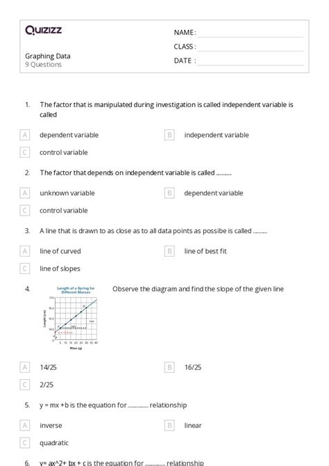 50 Graphing Data Worksheets For 8th Class On Quizizz Free And Printable