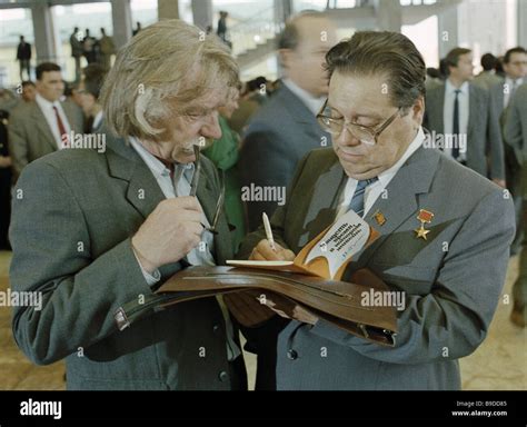 Writer Ivan Vasilyev Right And Collective Farm Manager Mikhail Vagin