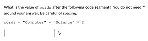 Solved Match The Following Expressions With Their Value Chegg