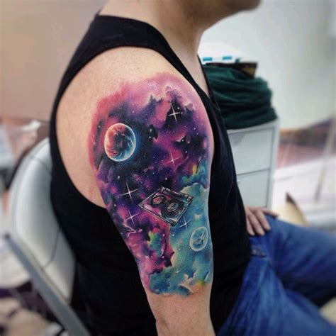 Watercolor Nebula Tattoo