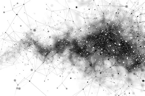 Abstract Network Computing Circular Dots Connected With Colorful Lines
