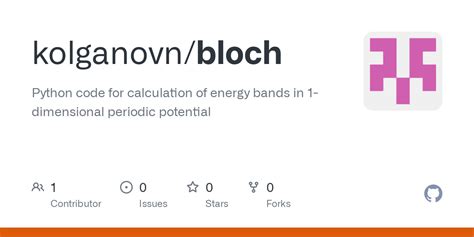 Github Kolganovnbloch Python Code For Calculation Of Energy Bands