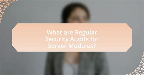 Understanding The Importance Of Regular Security Audits For Server Modules I