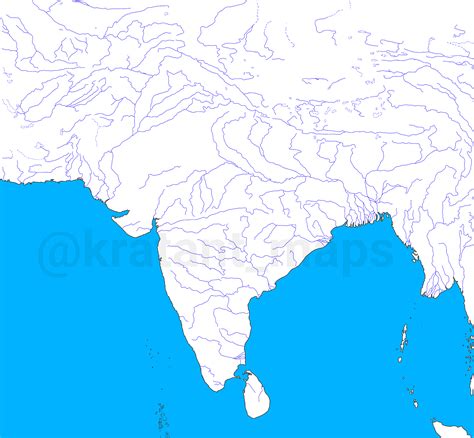 Map Of South Asia Rivers Asia Continent Countries Regions Map