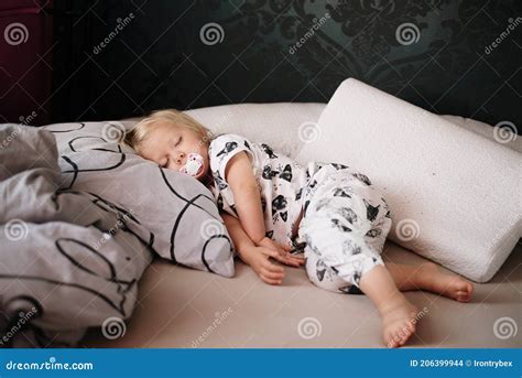 Girl Wakes Up In The Morning In Bed Beautiful Sunny Morning Waking Up