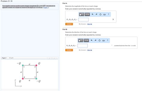 Solved Two Negative And Two Positive Point Charges Chegg Com