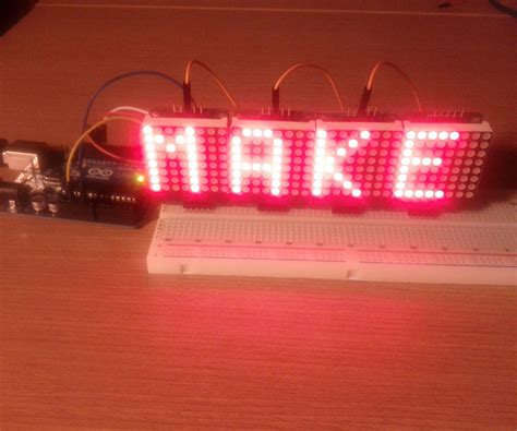 Multiple Led Matrices With Arduino Led Matrix Arduino Electronics