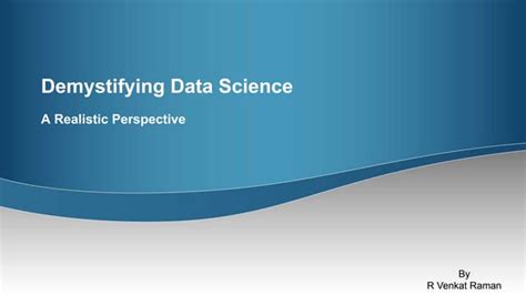 Demystifying Data Science Pptx