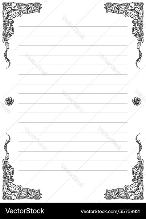 Vintage Letter Border