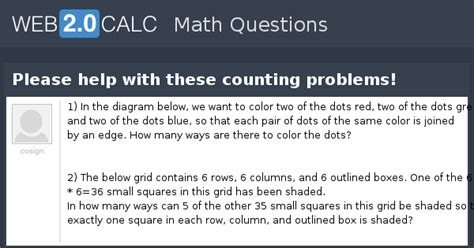 View Question Please Help With These Counting Problems