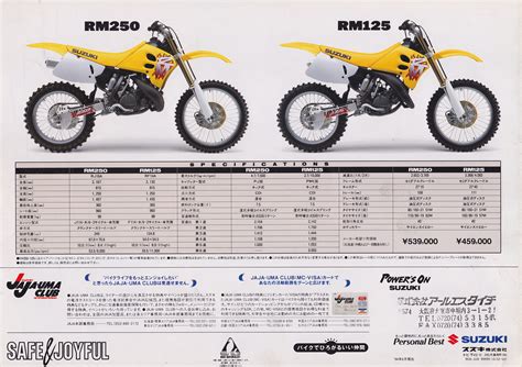 1995 Japanese Suzuki Rm125 And Rm250 Brochure Page 4 Flickr