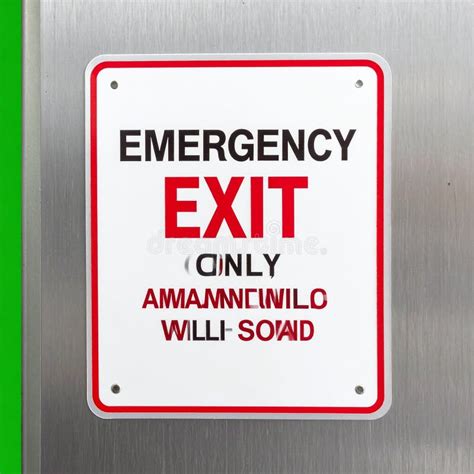 Emergency Exit Only Sign Printable