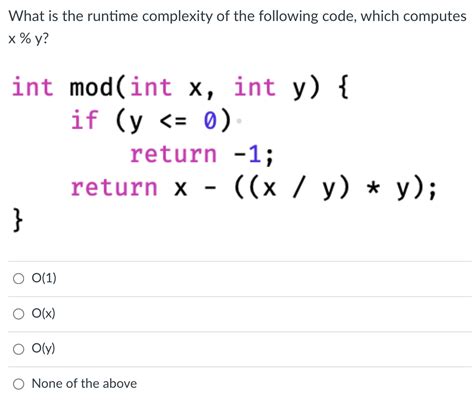 solved what is the runtime complexity of the following code