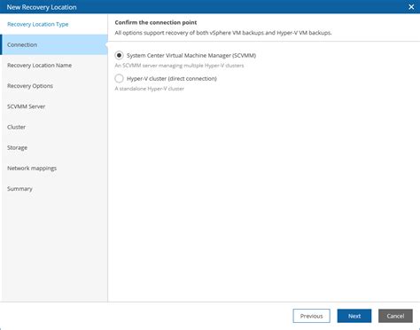 Step 2 Specify Connection Type Veeam Recovery Orchestrator User Guide