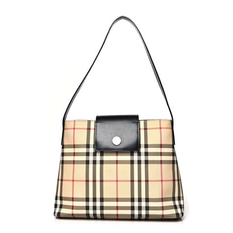 Burberry Vintage Check Shoulder Bag Black 1086496 Fashionphile