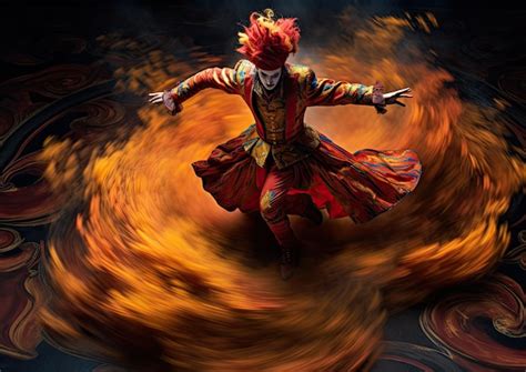 Premium Photo A Wideangle Shot Of A Jester Performing On A Stage