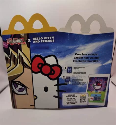 Mcdonalds Yu Gi Oh X Hello Kitty Happy Meal Box Paper Paper New Mint £