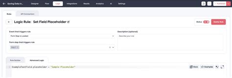 Dynamically Set Field Placeholder Feathery Docs