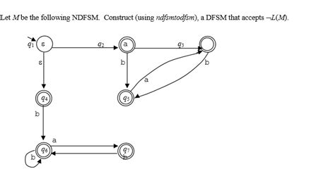 Solved Let M Be The Following NDFSM Construct Using Chegg