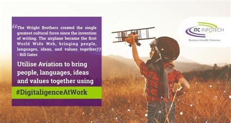 Itc Infotech On Linkedin Utilise Aviation To Bring People Language Ideas And Values Together…