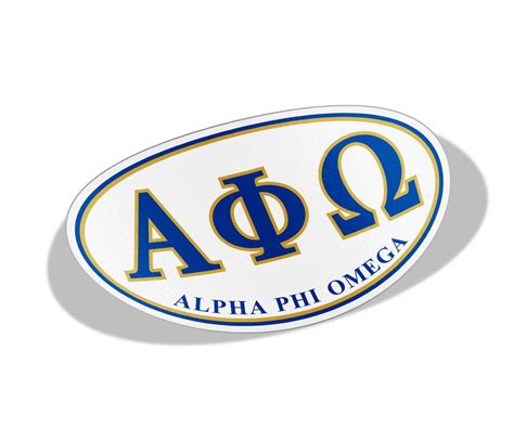 Alpha Phi Omega Greek Letter Oval Decal — Greeku