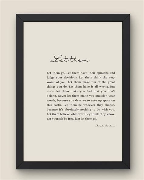 Let Them Poem Print Mel Robbins Inspired Wall Art Digital Download Etsy