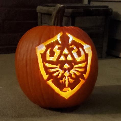 Zelda Hero Shield Pumpkin Stencil Etsy
