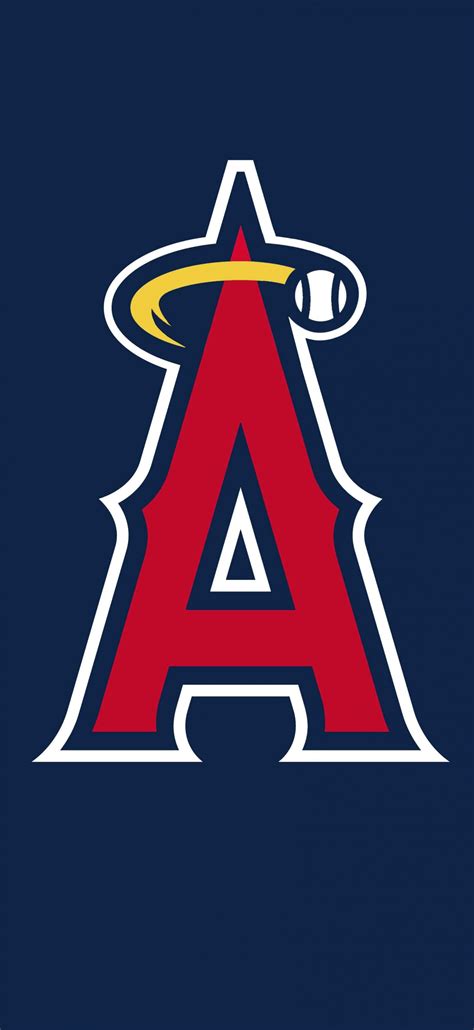 Los Angeles Angels Wallpaper 4k Baseball Team Blue Background