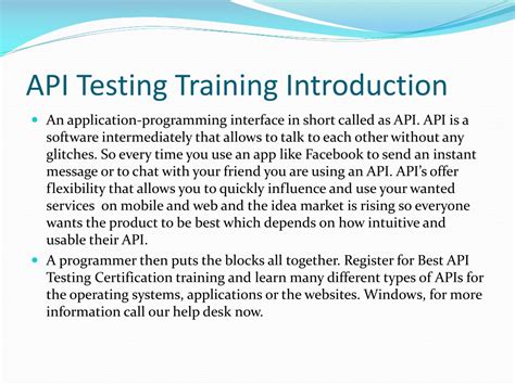 Ppt Api Testing Training Best Api Testing Certification Training Got Powerpoint