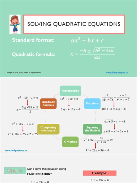 Gr11 Maths Quad Eq Summary Download Free Pdf Factorization