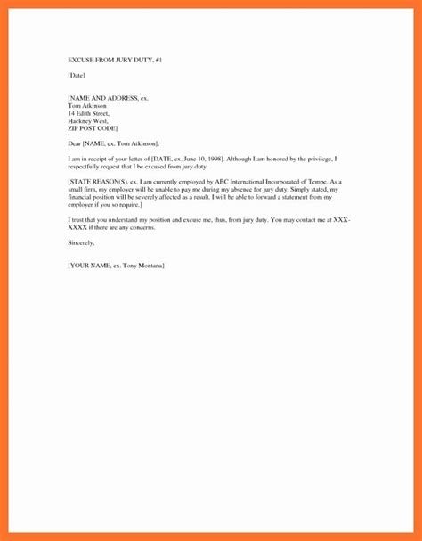 How To Write A Letter To Excuse Jury Duty Alder Script