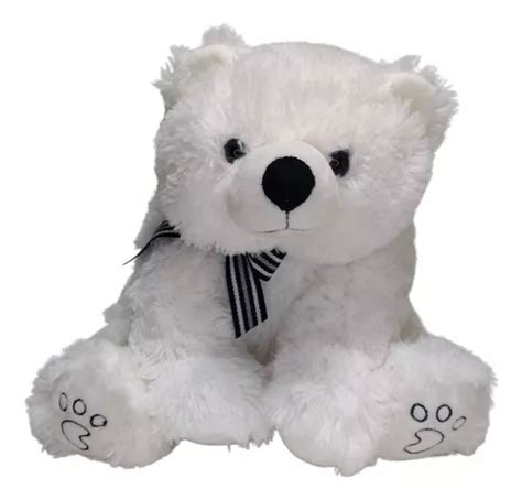 Oso De Peluche Polar 34 Cm 3 Colores Color Blanco Mercadolibre