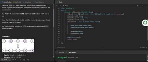 Day 66 Of 100daysofcode Odd Even Linked List Bhartendu Pant Posted