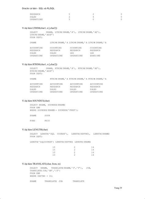 Giáo trình Oracle SQL PLSQL căn bản Tiếng Việt