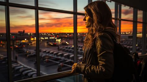 Premium Photo Backpack Girl Traveler Commuter Passenger Departure