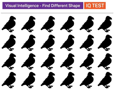 premium vector find different shape visual intelligence questions