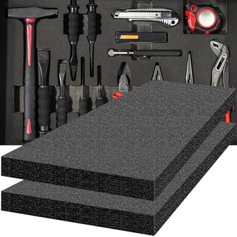 Onreva Tool Box Foam 2pack 48x24x2 Inch Foam Inserts For Cases Polyethylene Storage Sheets