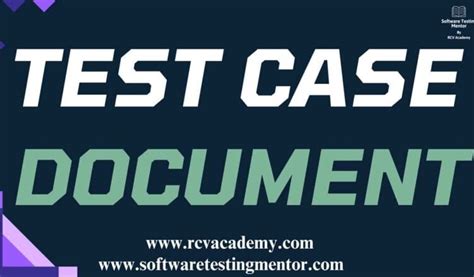 Test Case Document Software Testing Mentor