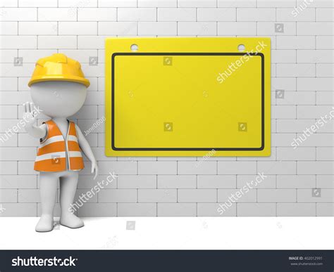 3d Guy Construction Warning Stock Illustration 402012991 Shutterstock