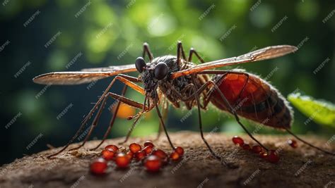 Mosquitoes Under The Microscope For World Malaria Day Premium Ai Generated Image