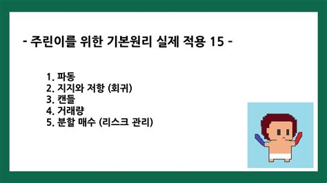 주식의 기본원리 실제적용 15 Youtube