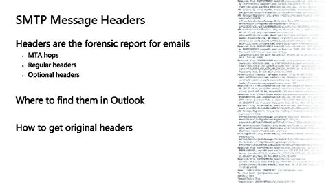 smtp message headers anatomy of a message header
