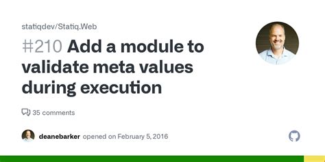 Add A Module To Validate Meta Values During Execution · Issue 210