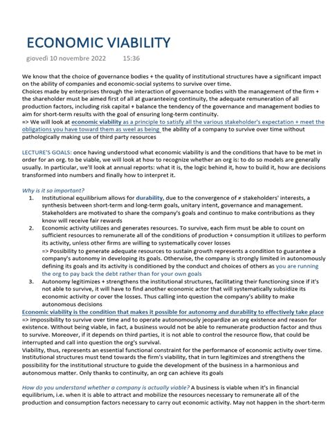 Economic Viability Pdf Sustainability Economic Equilibrium