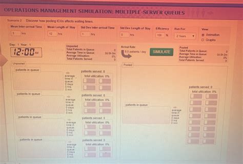operations management simulation multiple server
