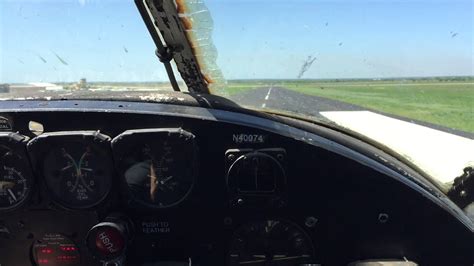 Hd Beech 18 C 45 Cockpit Takeoff Youtube