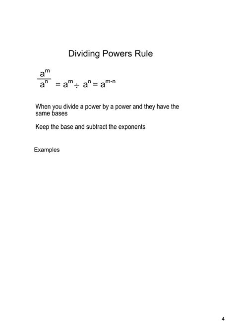 Nov 17 Multiply And Divide Exponent Rules Pdf