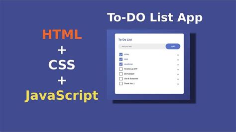 🔴 Create Your Own To Do List App With Just Css Html And Javascript