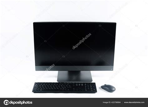 Monoblock Keyboard Mouse White Background Computer White Isolate Stock Photo By Lobachad